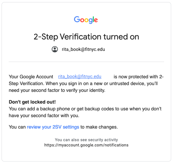 How to enable Two-Factor Authentication (2FA) on a FIT Google Account ...